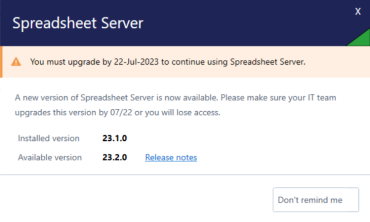 Installation and Auto Upgrade for Platform – Spreadsheet Server