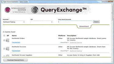Download Queries from Query Exchange – Spreadsheet Server