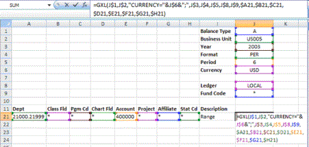 PeopleSoft GXL – Spreadsheet Server
