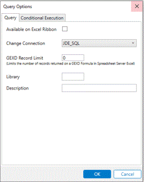Execute Query without a GEXD Formula – Spreadsheet Server
