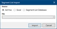 Create or Maintain Segment Lists – Spreadsheet Server