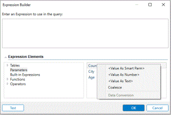 Standard Parameters in Query Designer – Spreadsheet Server