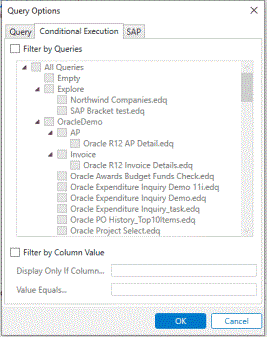Conditional Execution Panel – Spreadsheet Server