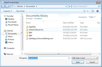 Import License Keys from File – Spreadsheet Server