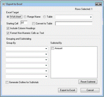 Copy to Excel with Layout – Spreadsheet Server
