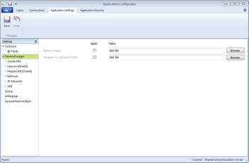 Step 6: General Ledger Application Settings – Spreadsheet Server
