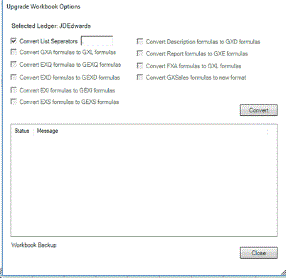 Upgrade Workbook – Spreadsheet Server