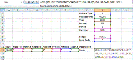 PeopleSoft GXL – Spreadsheet Server