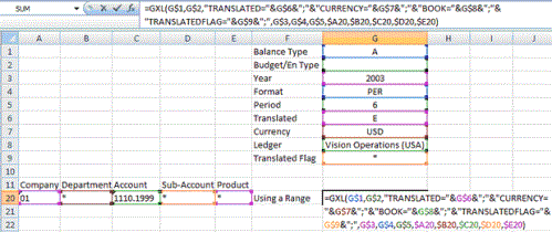Oracle GXL – Spreadsheet Server