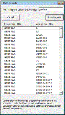 JD Edwards FASTR Report Conversion – Spreadsheet Server