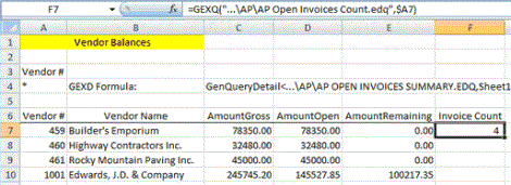 GEXQ Formula – Spreadsheet Server