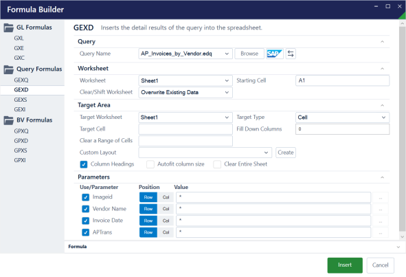 GEXD Formula – Spreadsheet Server