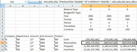 Expand or Collapse Row for a GXL Formula – Spreadsheet Server