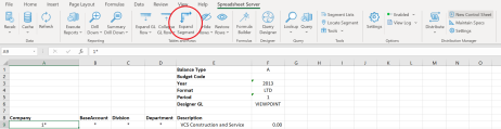 Expand or Collapse Segment – Spreadsheet Server