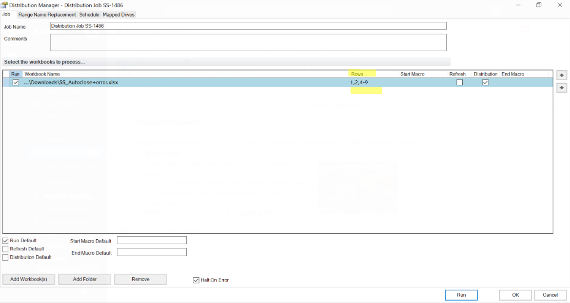 Distribution Manager – Spreadsheet Server
