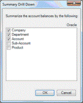 Drill Down to Summarized Account Balances – Spreadsheet Server