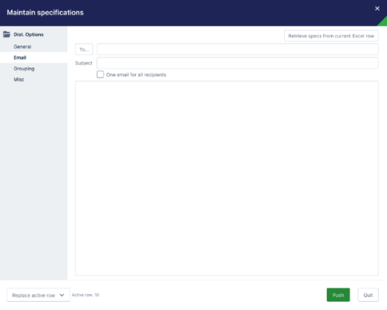 Create a Distribution Control Worksheet – Spreadsheet Server