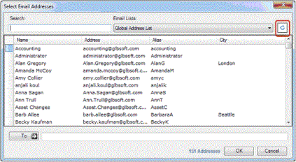Cache Address Book – Spreadsheet Server