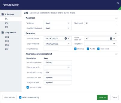 Formula Builder – Spreadsheet Server