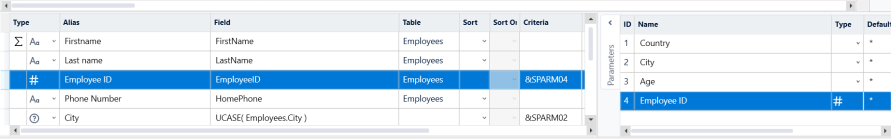 Smart Parms in Query Designer – Spreadsheet Server