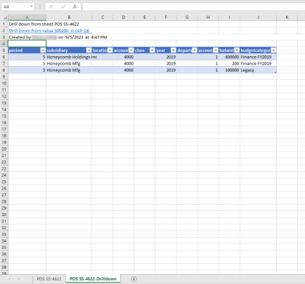 Drill Down for Platform Data Sharing – Spreadsheet Server