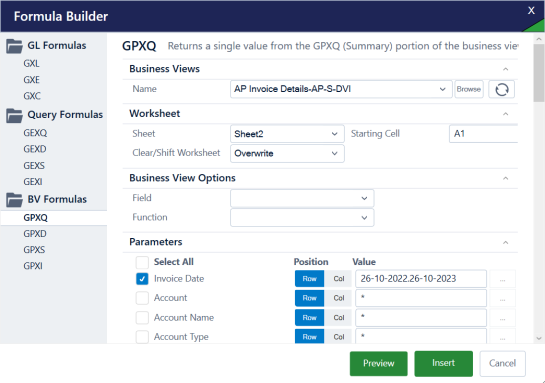 GPXQ Formula – Spreadsheet Server