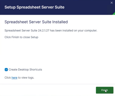 Install Spreadsheet Server Suite – Spreadsheet Server