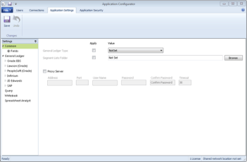 Step 5: Common Application Settings – Spreadsheet Server