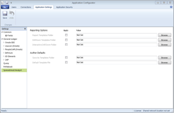 Step 9: Spreadsheet Analyst Application Settings – Spreadsheet Server