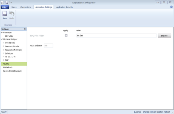 Step 7: Query Application Settings – Spreadsheet Server